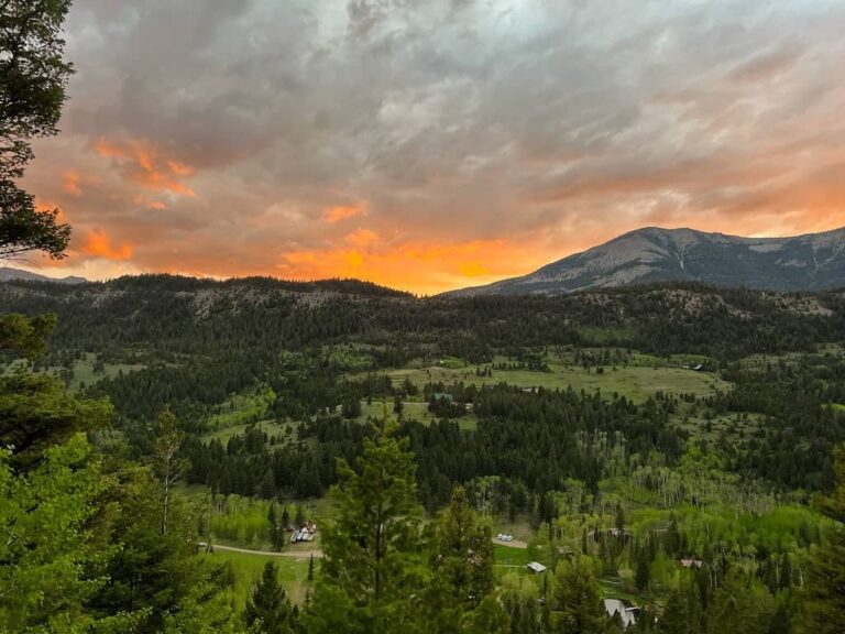 Sunset at JJJ Wilderness Ranch in Montana | DudeRanch.com
